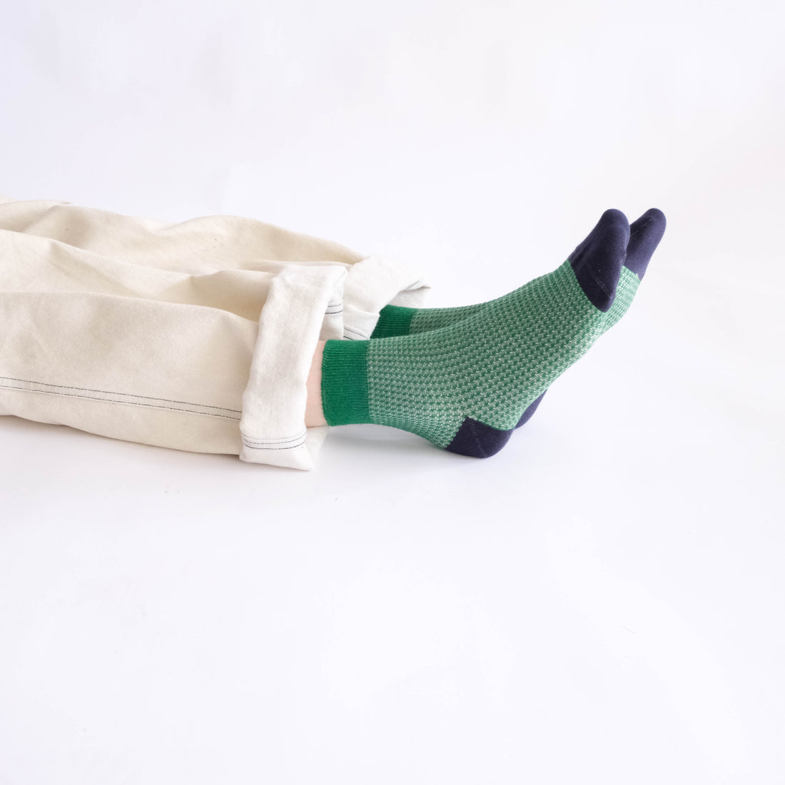 4-2003｜Organic Cotton Waffle Pattern Ankle Socks