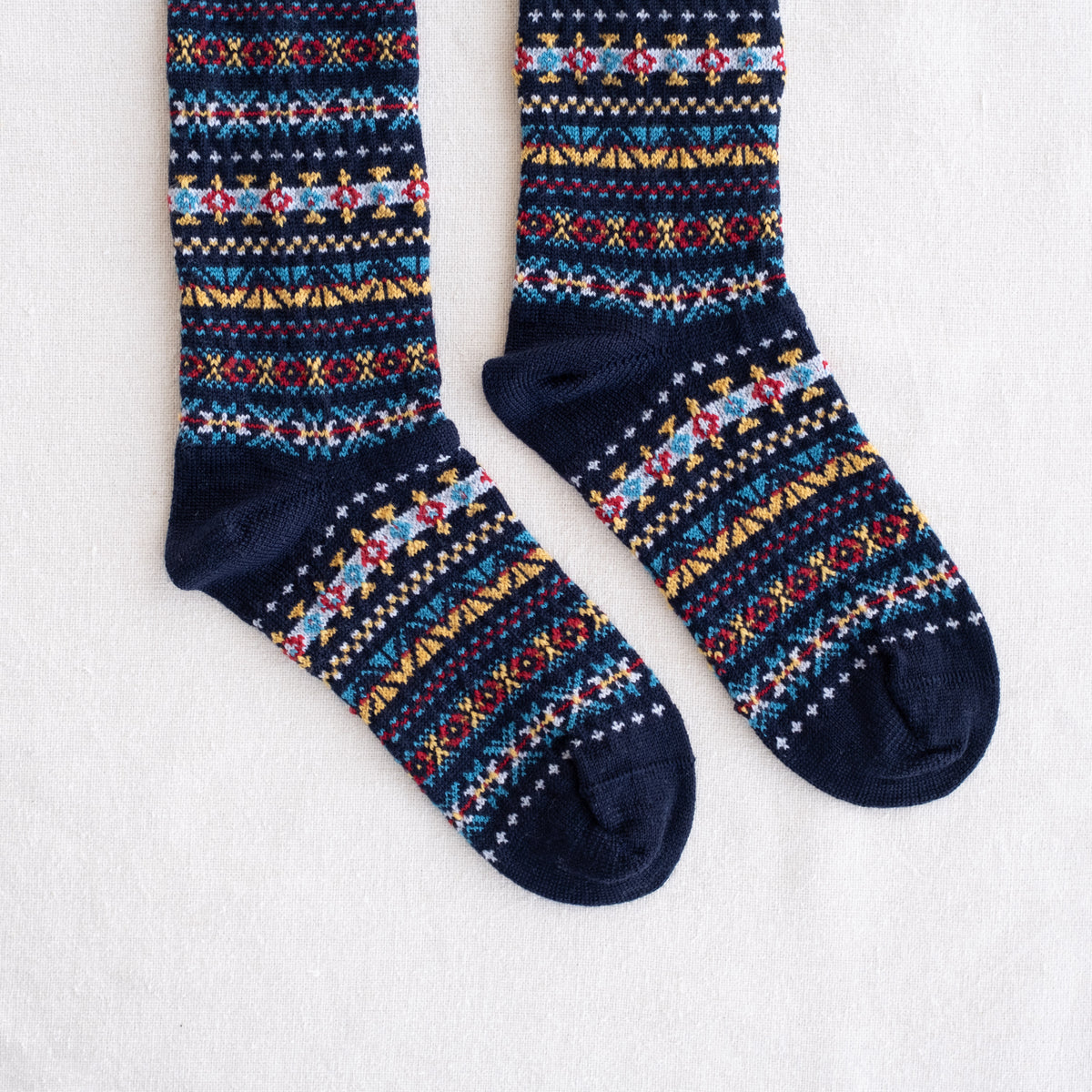 4-4022｜Wool Fair Isle Socks