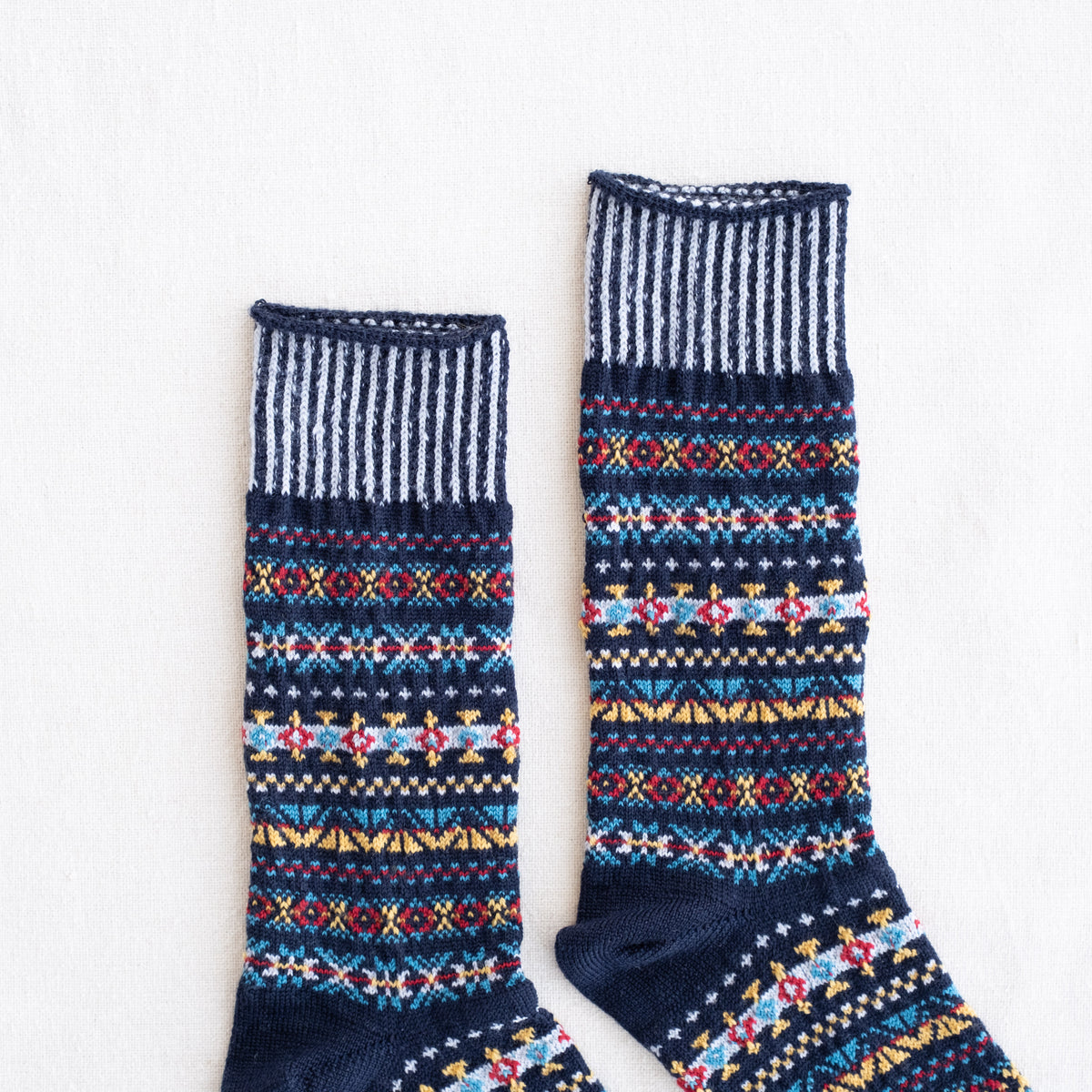 4-4022｜Wool Fair Isle Socks